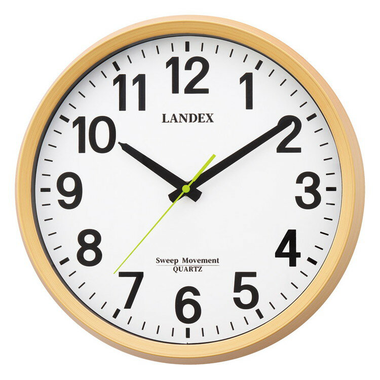 コチコチ音のしない掛時計。視認性の良いモダンな木目調掛時計です。連続秒針。単3乾電池1本使用（別売）。HIPS樹脂径32×5cm【代引きについて】こちらの商品は、代引きでの出荷は受け付けておりません。【送料について】北海道、沖縄、離島は送料...