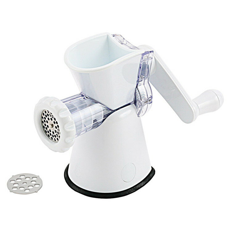 ご家庭でニュルニュル楽しくミンチがつくれます。手作りハンバーグや、鶏肉・魚・海老など、「そぼろ」や「つみれ」づくりに。本体底面は吸盤構造になっているので、しっかり安定してお使い頂けます。粗めと細めを選べる2種類のディスクが付いています。簡単...