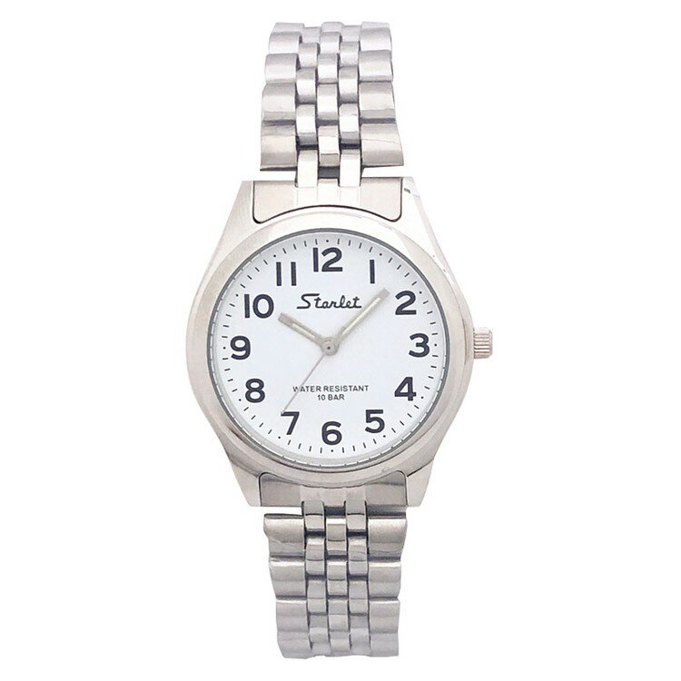 視認性の良いアラビア数字で見やすいデイリーウォッチ。日常生活用防水。電池寿命約3年。ムーブメント日本製。ケース:アロイ（IPメッキ）・ミネラルガラス、バンド:真鍮ケース:径約3.5cm、腕まわり:約15〜20cm【代引きについて】こちらの商...