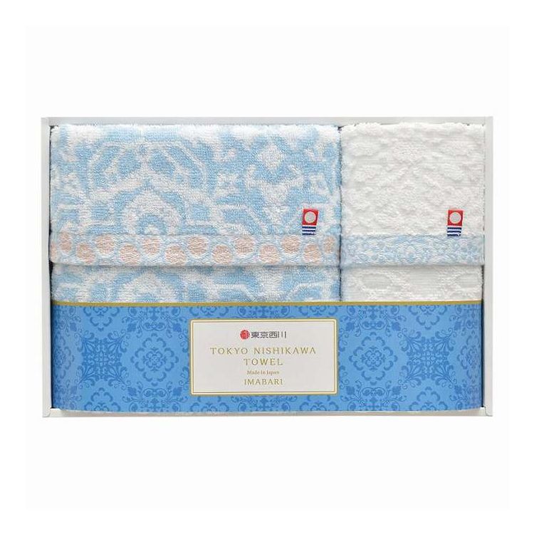 タオルでやすらぐ。肌からやすらぐ。こだわりの品質と使いやすさ。日本製【セット内容】-サイズ：フェイスタオル:34×75cm、ウォッシュタオル:34×35cm重量/容量：-箱サイズ：20×30×4cm材質：綿100%【代引きについて】こちらの...