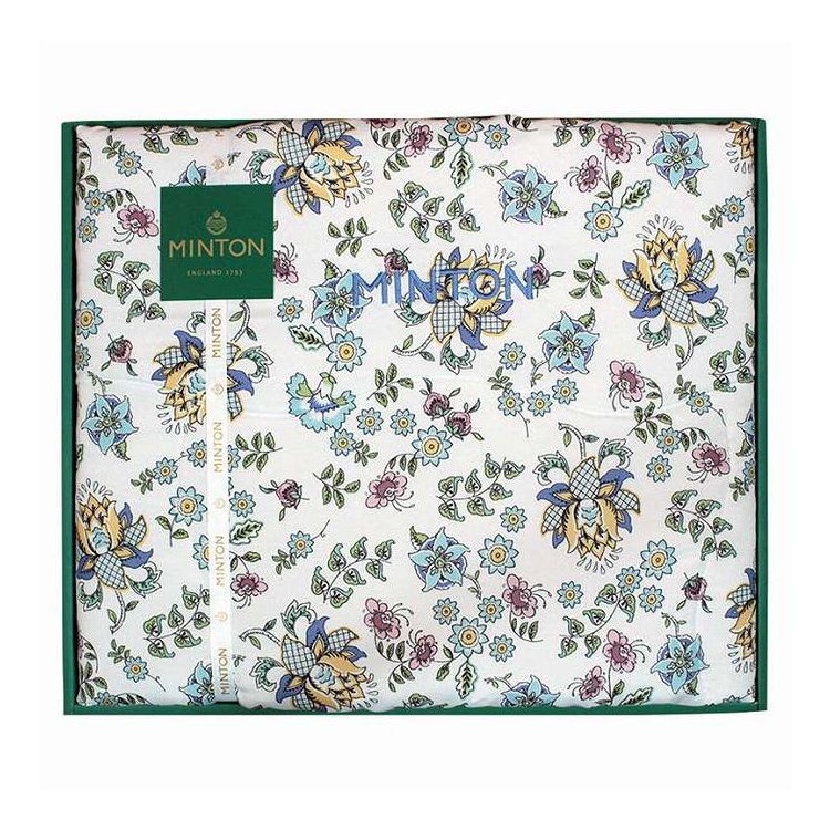 ミントンの伝統的な柄であるハドンホールを全体的にあしらった肌掛けふとんです。ウォッシャブル【セット内容】-サイズ：140×190cm重量/容量：-箱サイズ：38×45×14cm材質：側地:ポリエステル100%、詰めもの:ポリエステル100%...