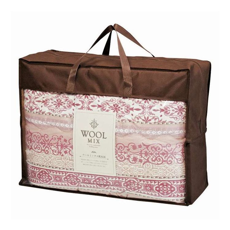 吸放湿性に優れたウールを使用。保温力があり、いつまでも暖かくおやすみいただけます。適度な弾力が体に心地よく寄り添います。日本製【セット内容】-サイズ：140×190cm重量/容量：-箱サイズ：43.5×58×16cm材質：側地:綿100%、...