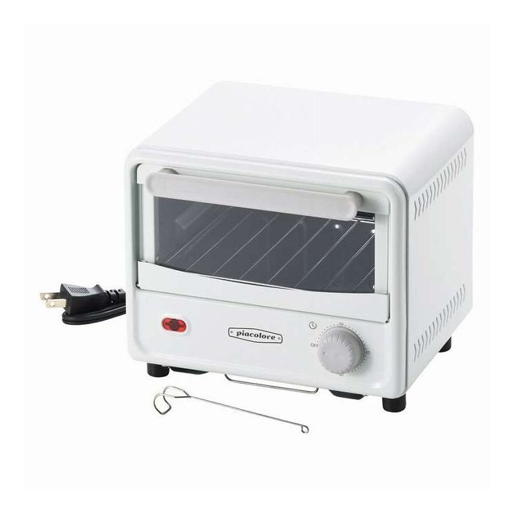 ちょっと小さめでオシャレな調理家電。レトロ風カラーで日常に彩りを。ミニサイズのオーブントースター。角型食パンが1枚入るコンパクトなタイプなので、置きやすく場所に困りません。★コードの長さ:1m★消費電力:400W【セット内容】-サイズ：20...