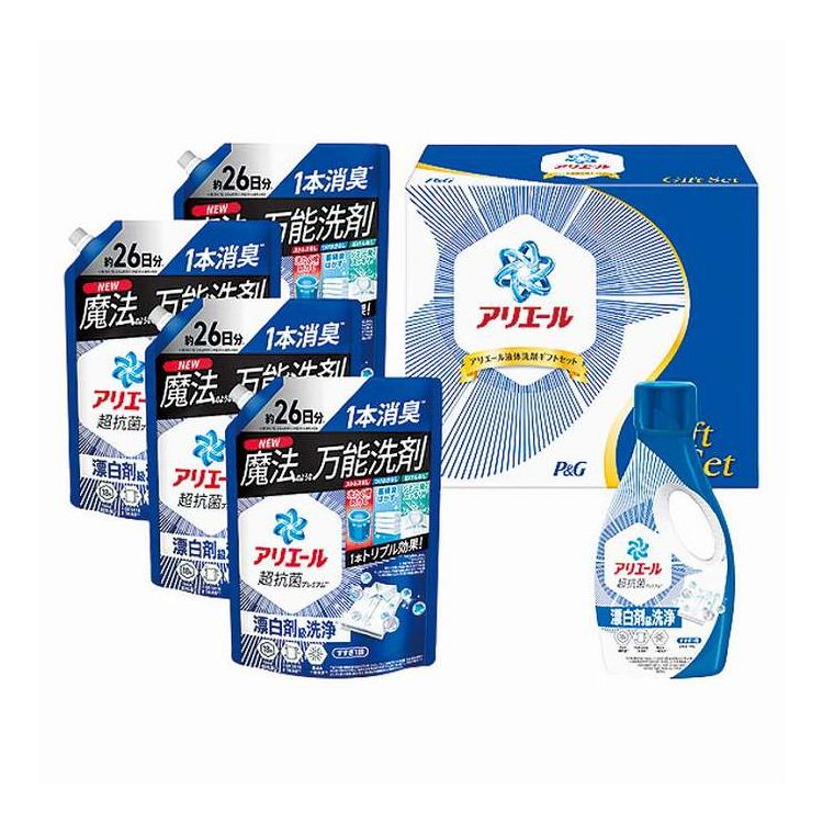 【セット内容】アリエールジェル詰替用超特大サイズ（625g）×4、アリエールジェル（700g）×1サイズ：-重量/容量：-箱サイズ：32.6×14.3×28.2cm材質：-※商品のデザイン・内容等が変更になる場合がございます。ご了承ください...