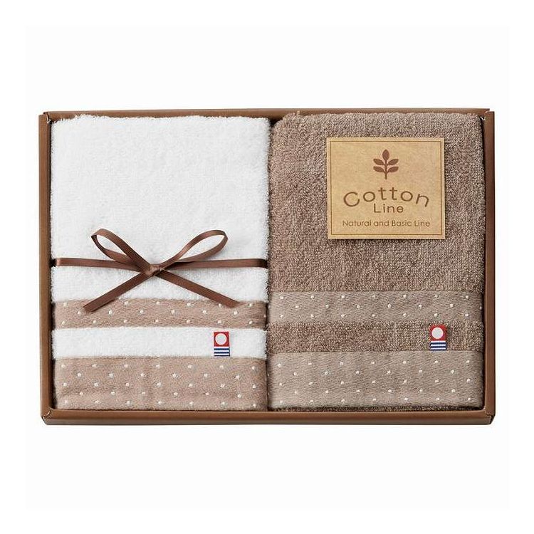 どこか懐かしく、飽きる事のない小さいドット模様。どなたに贈っても喜んでいただけるナチュラルカラーの今治タオルです。洋菓子などとセットするのにオススメです。日本製今治マーク（第2023-1625号）※デザイン・内容等が変更になる場合がございま...