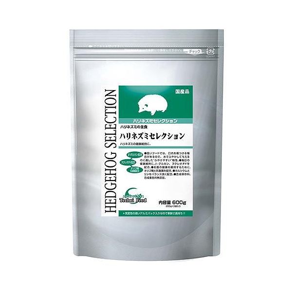 【商品詳細】ハリネズミのメンテナンスフード。ハリネズミセレクションは、栄養バランスに優れた発育期からのハリネズミ専用フードです。ハリネズミに合わせた粒形状・物性にし、非常にふやけやすい。また、日々の健康を維持する様々な素材を配合し、最適なカ...