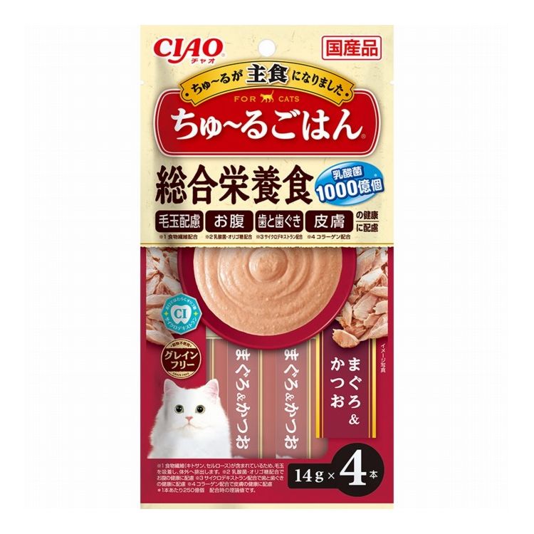 【商品説明】・猫ちゃんに必要な栄養素をバランスよく配合した総合栄養食・毛玉配慮、お腹、歯と歯茎、皮膚の健康に配慮した素材を配合・一度あげたらやみつきになるおいしさです。○原材料(成分)まぐろ、かつお、鶏脂、かつお節エキス、糖類(オリゴ糖等)...