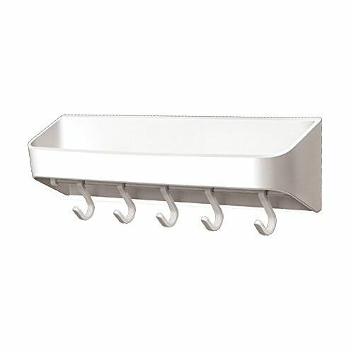 アスベル ラックスMG 洗剤ラック＆フック(マグネット) 5865 ホワイト バス用品 風呂 収納 小物入れJANコード：4974908586590掃除用洗剤やブラシ類をすっきりひとまとめ耐荷重は2．5kg（フック1個当たり0．3kg以下）...