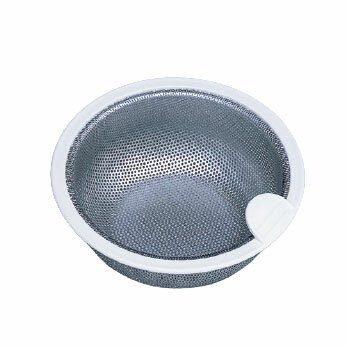 【サイズ】直径13.5×高さ5.8cm【重量（kg）】0.05【素材・材質】材質:枠/PP(抗菌剤入り)、カゴ部/ステンレス【生産国】日本【特徴】抗菌加工/環境にやさしい小さなゴミもキャッチ！【送料について】北海道、沖縄、離島は送料を頂きます。