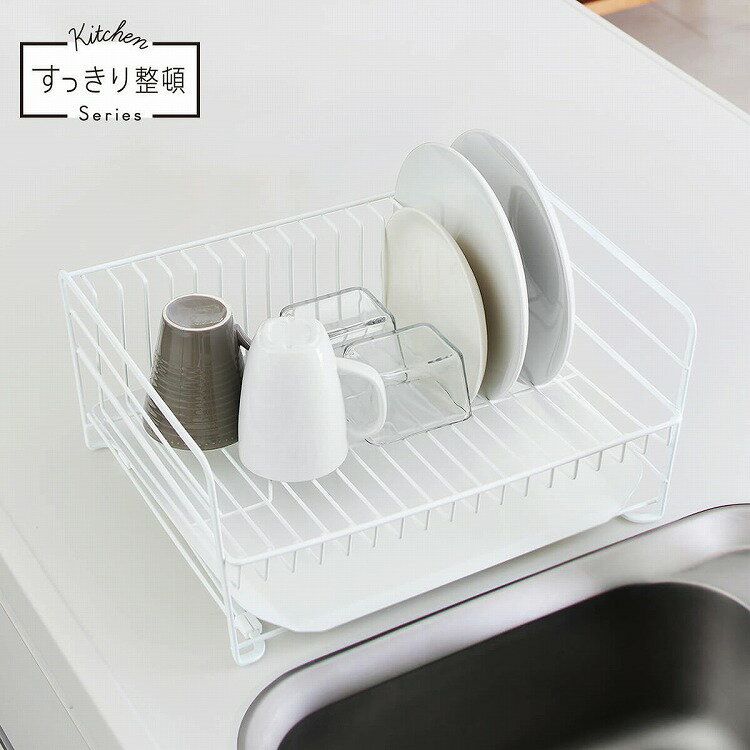 カラー ホワイト最大外寸(約) 幅40×奥行30×高さ19cm商品重量(約) 1.88kg収納の目安(約) 2〜5人用材質【本体】スチール(亜鉛メッキ＋粉体塗装)【すべり止め】合成ゴム備考 直径27cmの平皿に対応製造 中国製【特長】水切り...