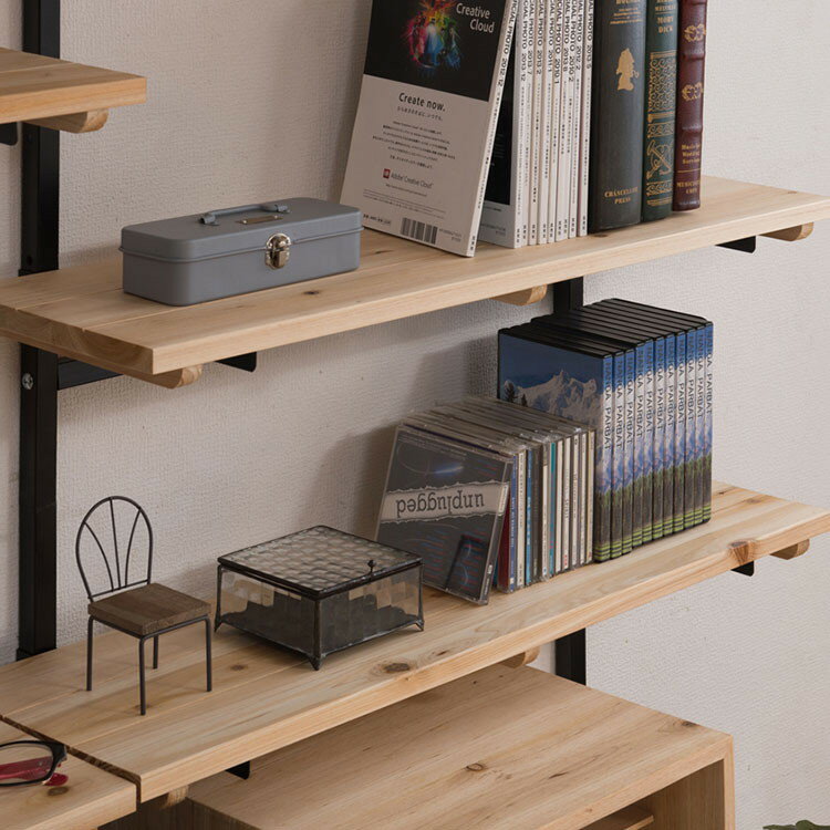 サーファーズインテリア西海岸をイメージした天然木ナチュラルの風合いがイケてるシェルフ『Material』マテリアル用追加棚板。棚板を好みの位置に自由にセットできる楽しい家具。家具上の空間をラックにしたり、棚板を追加して壁面いっぱいにディスプ...