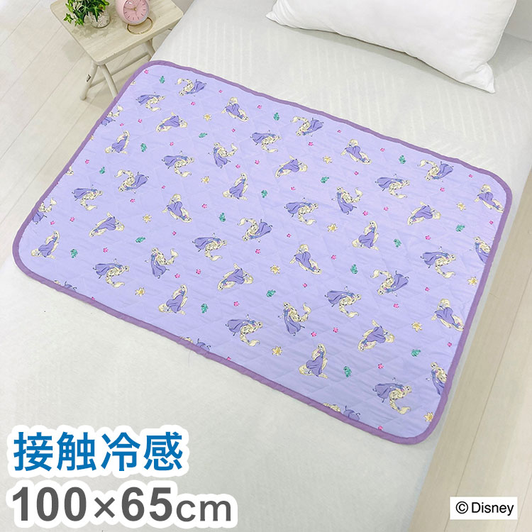 ■商品説明夏の必須アイテム！ラプンツェルのひんやり冷たく感じる接触冷感シリーズひんやり冷たく感じる接触冷感素材（Q-max 0.237)腰回りや足元だけ...ちょっとだけ使用したい時にぴったりのミニサイズ敷パッド裏面スリップ加工でずれにくい...