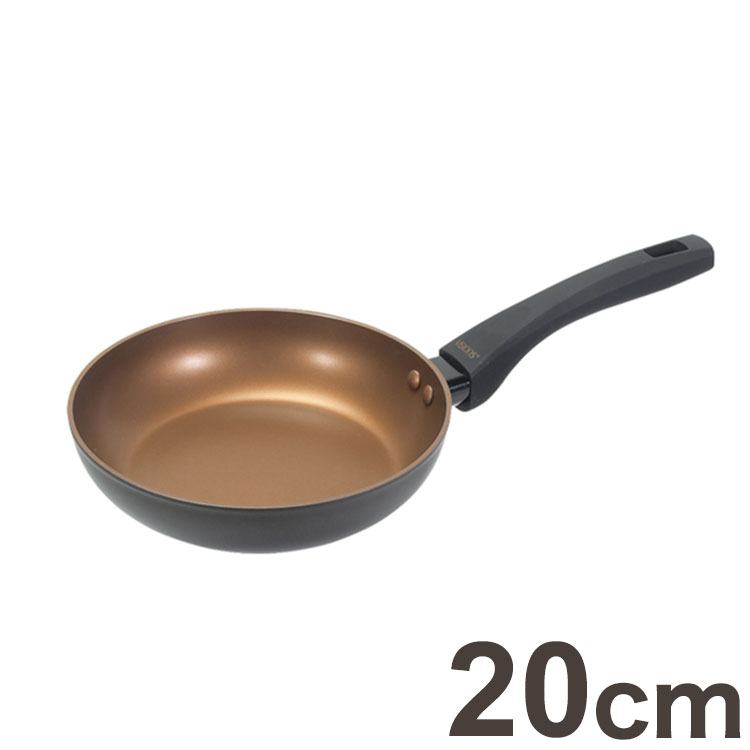 【商品特徴】金属ヘラ試験100万回クリア硬質セラミック配合により高い耐久性を実現手にやさしいソフトハンドル【送料について】北海道、沖縄、離島は別途送料を頂きます。VISIONS GOLD Coating IH対応フライパン20cmフライパン...