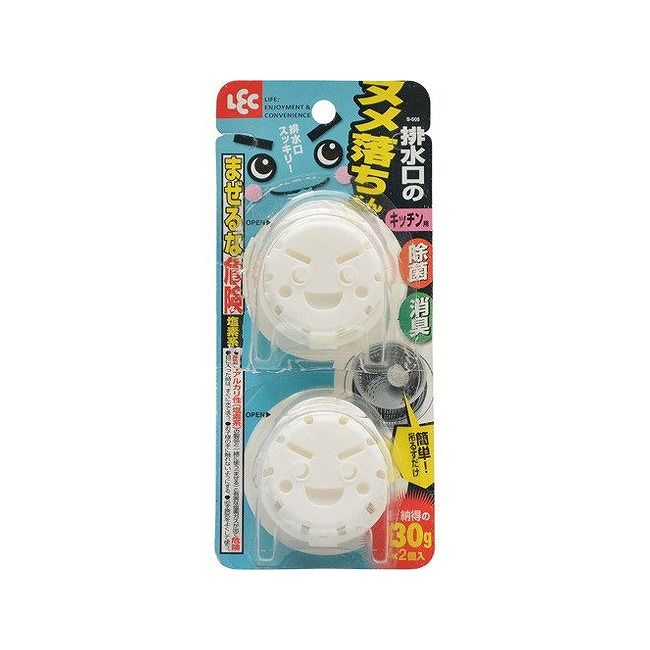 キッチンのゴミ受けのヌメリに！排水口のヌメ落ちくん。キッチン排水口に吊るしてヌメリを防止します。サイズ（約）:幅5×奥行6×高さ3cm材質:ケース/ポリプロピレン　成分/トリクロロイソシアヌル酸中国製商品は塩素系で、酸性、アルカリ性の製品と...
