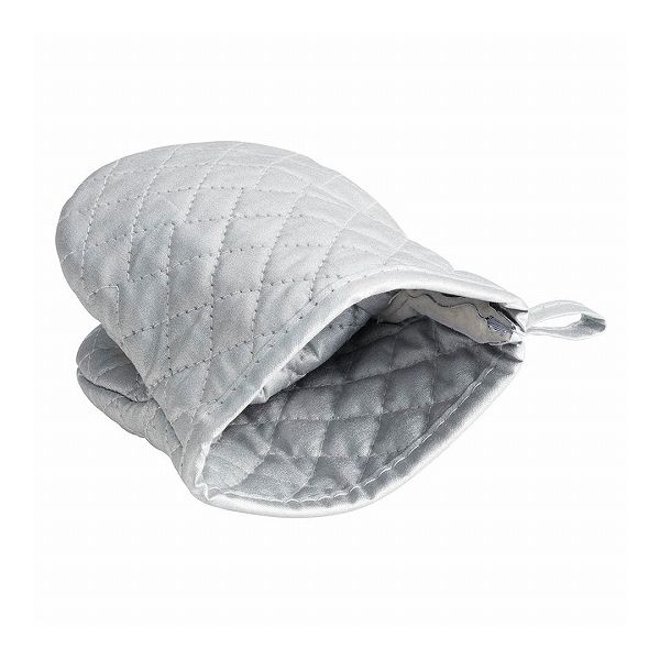 耐熱ミトン。2重アルミコーティングで耐熱220度。サッと手が入る。コンパクト収納。サイズ（約）幅14.5×高さ12.5×厚み3.5cm材質:生地/綿100％（アルミコーティング）中芯/綿100％耐熱温度（約）:220度耐火繊維ではございませ...