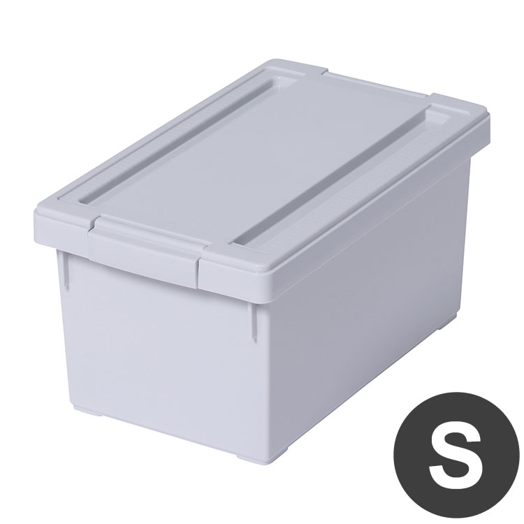 インテリアに馴染むスモーキーカラーのフタ付き収納ボックス。奥行30cmの「いれと庫 interior」シリーズ。Sサイズ。壁面収納や棚に置きやすい。不透明で隠す収納ができる。カチッとしまるロック付きのフタで、ホコリなどの侵入を防ぐ。持ち運び...