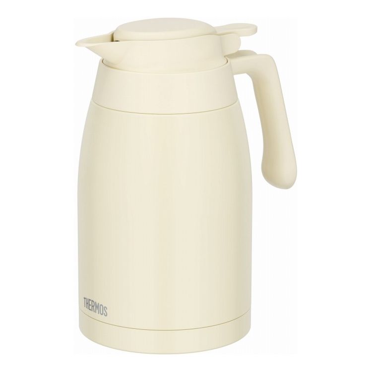 食洗機対応の卓上ポットが新登場！飲み頃長持ち。ステンレス製魔法びん構造で高い保温・保冷力。食洗機対応になって、お手入れ簡単！いつも清潔。押すだけで注げるワンタッチレバーで片手でもらくらく。約7cmの広口なので手が入りやすく、洗いやすい！サイ...