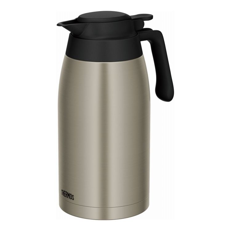 食洗機対応の卓上ポットが新登場！飲み頃長持ち。ステンレス製魔法びん構造で高い保温・保冷力。食洗機対応になって、お手入れ簡単！いつも清潔。押すだけで注げるワンタッチレバーで片手でもらくらく。約7cmの広口なので手が入りやすく、洗いやすい！サイ...