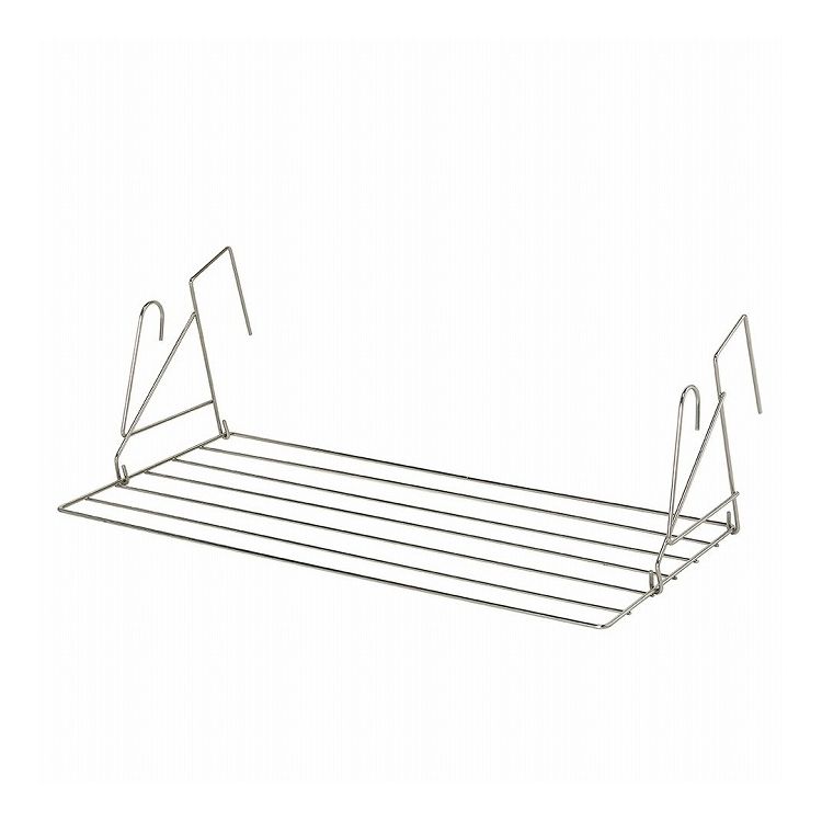 ステンレス製のバスタオルハンガー。ベランダの手すりやポールに掛けて使える2WAY。最大7枚干せる。ステンレス製で錆びに強い。使用時サイズ（約）高さ26×幅73×奥行37cm収納時サイズ（約）幅74×奥行37×厚み2cm材質:ステンレス鋼線重...