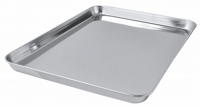 【商品詳細】ケーキなどが乗せやすいように浅く作ったバットです。呼びサイズ：15吋サイズ（約）：縦283mm×横383mm×高さ22mm厚み：0.7mm重量：約654g18−0ステンレススチール日本製【送料について】北海道、沖縄、離島は送料を...