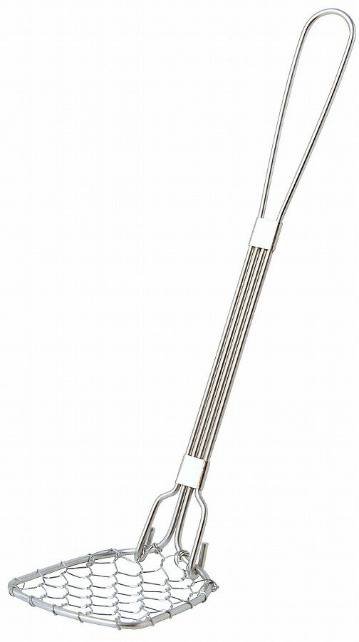 【商品詳細】種類：小角全長：約160mm重さ：約12gカス揚げ部（約）：幅40mm×長さ40mm柄長：約135mm18−8ステンレススチール【送料について】北海道、沖縄、離島は送料を頂きます。