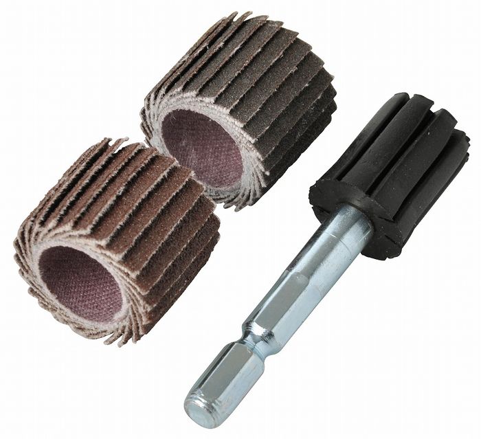 【商品詳細】点ではなく面で作業、作業効率約5倍。ホルダーとホイルが脱着式、ゴミの量が約1/5．用途：金属のサビ・塗料はがし・木工研磨・ガラス、タイルの面取り・刃物手入れセット内容：万能ホイルA＃80/C＃120/専用ホルダー×各1（A砥粒は...