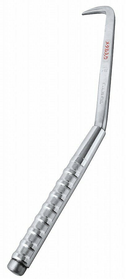 【商品詳細】メタルブッシュ内蔵により回転力が優れている。握りやすいパイプ（滑りにくい形状）。本体はサビにくい、SUS403（ステンレス）使用、締め付け部（ツメ）は手造りで、最良の仕上げ。メタル入り。全長：265mm注意：先端が鋭角になってい...
