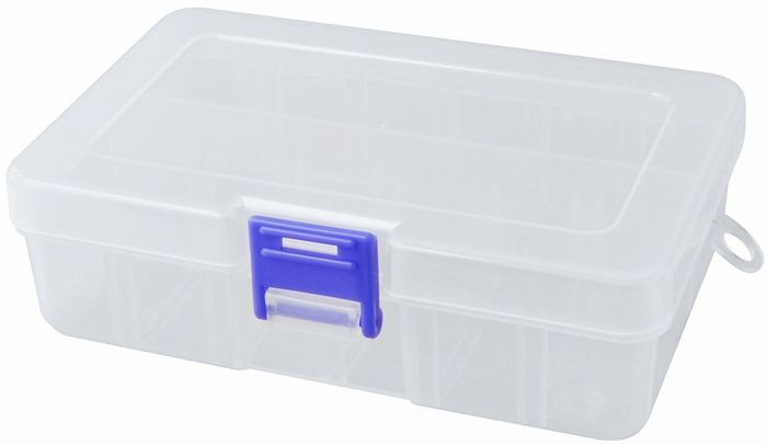 【商品詳細】■収納性、利便性、使いやすさを考えた小物収納ケース。持ちやすいボディ型ハンドル。蝶番、バックルはオース別部品で、耐久性抜群です。■タイプ:8仕切■サイズ（L×W×H）:145×98×49mm【送料について】北海道、沖縄、離島は送...