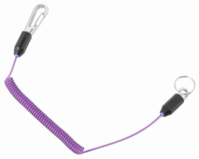 【商品詳細】ステンレスワイヤ−入り。耐荷重500g自然長：320mm　落下時最大伸長：1，250mm　色：バイオレットステンレス日本製【送料について】北海道、沖縄、離島は送料を頂きます。