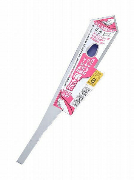 【商品詳細】オールステンレス製でお手入簡単、有機溶剤にも強い。用途：バックアップ材・シーリング材・コーキング材のはがし作業、ミゾ・スミ仕上げ全長：198mm質量：34g刃幅：8mmステンレス鋼（HRC52度）日本製【送料について】北海道、沖...