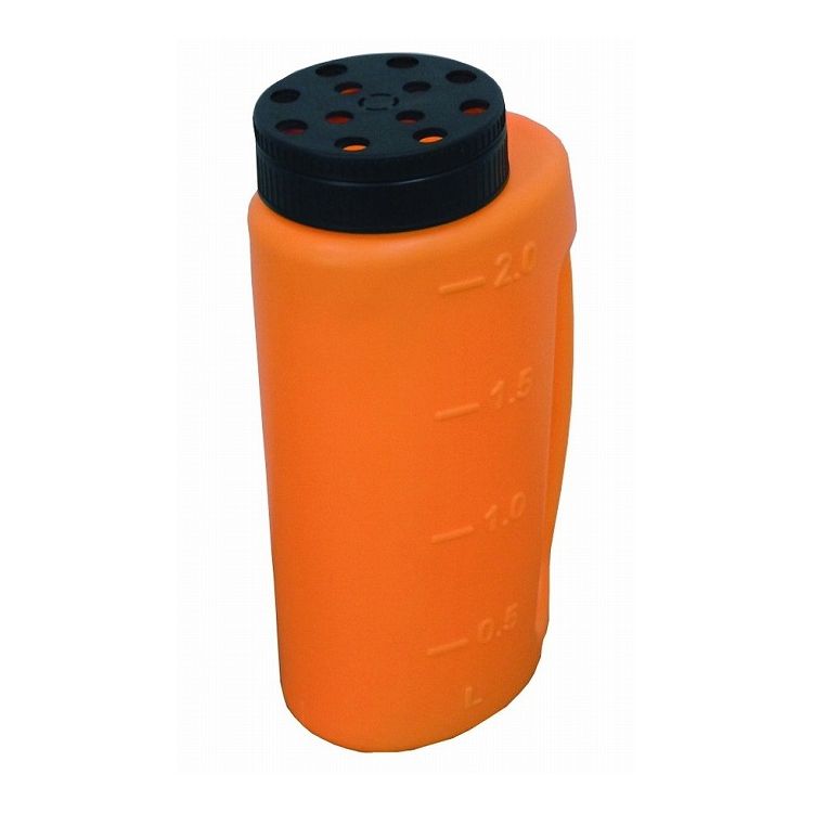 【商品特長】【製品サイズ(mm)】・長さ95・幅135・高さ275【生産国】台湾【材質】本体：PP/PE【仕様】用途：肥料、種、融雪剤の散布時に目盛り：0.5〜1.5Kg表示/0.5〜2.0L表示最大容量：約2.0Kg(融雪剤)質量：140...