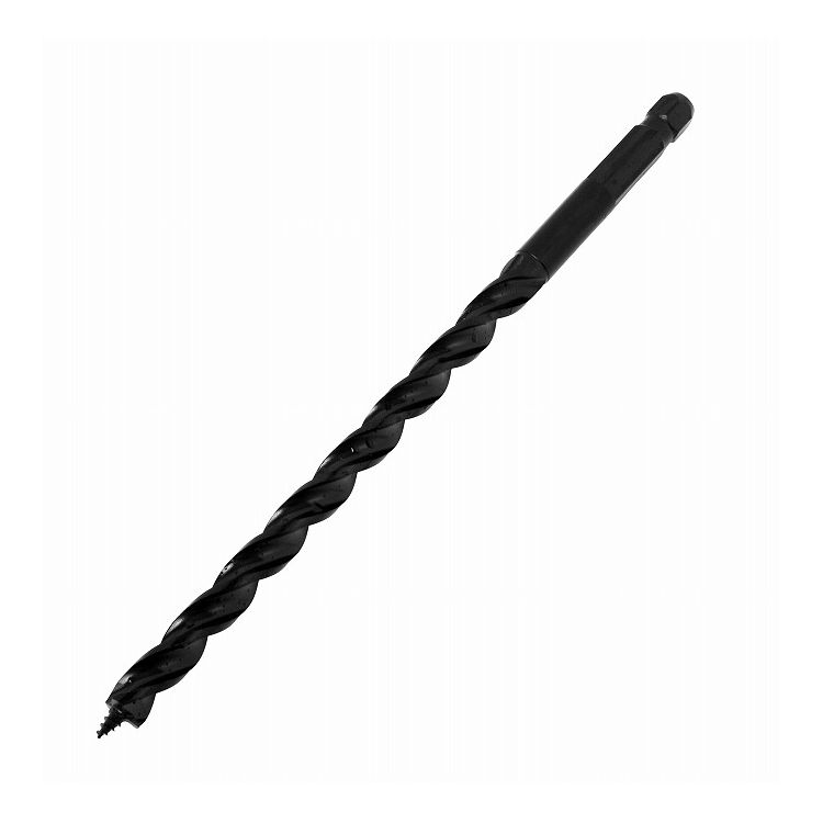 【商品特長】【生産国】日本【材質】普通鋼・フッ素コーティング仕上げ【仕様】用途：電設・配管工事の穴あけ作業適用機種：電気ドリル・アングルドリル適正回転数：1500回転/分以下適用材：一般木材サイズ：12mm寸法：全長250×ネジ丈180×軸...