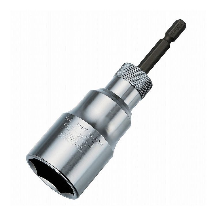 【商品概要】●電動ドライバーなどでボルトやナットの締めつけ、緩めを行う際にご利用いただくソケットビットです。●40Vインパクトドライバー対応の高耐久ソケットです。●軸が折れても交換可能です。(強替シャンク/ESK-TS)●シャンク接触面が高...
