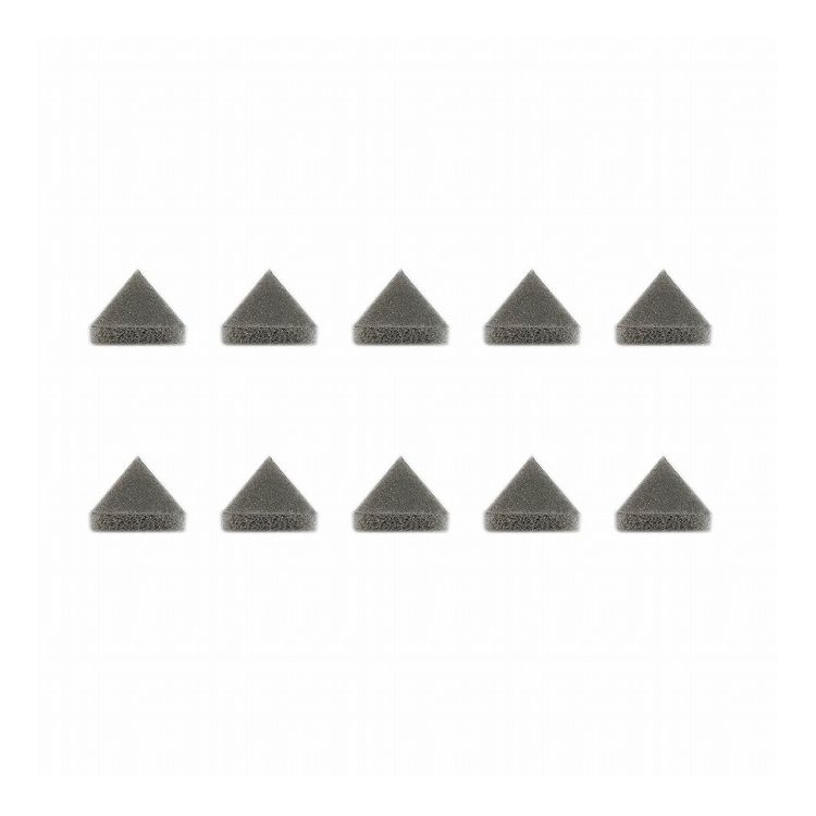 【商品説明】木材、金属、プラスチック、樹脂材の研磨の際にご利用いただく、ペンサンダー用のスポンジ研磨剤です。形状が三角形なので、先端部は細かい場所に、中央部は面の研磨作業に適しています。番手が1200〜1500番（超極細目）なので、金属の汚...