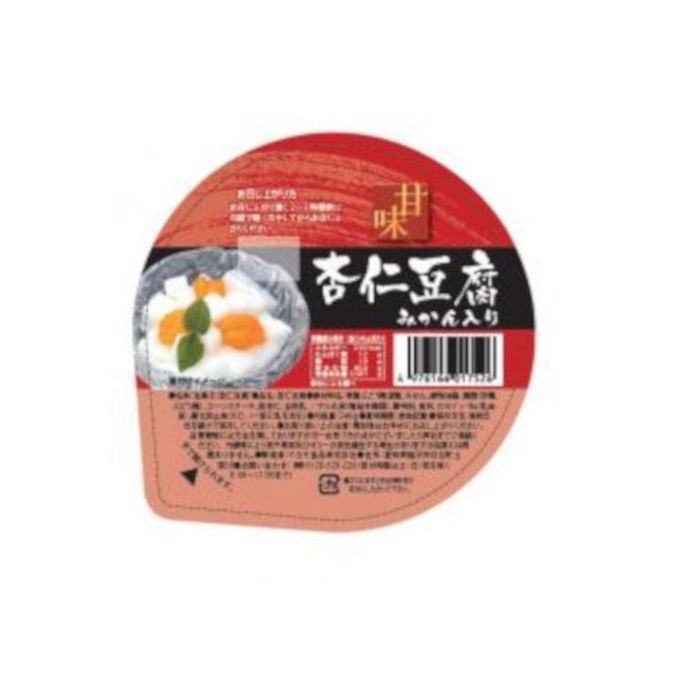 【商品説明】杏仁の香り豊かな味わいを楽しめます。商品区分: 加工食品保存方法: 常温原材料(アレルギー表記含む): 果糖ぶどう糖液糖、みかん、植物油脂、糖類（砂糖、ぶどう糖）、コンスターチ、甜、全粉乳、ゲル化剤（増粘多糖類）、酸味料、香料、...