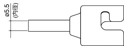 【商品詳細】●工具なしで簡単脱着が可能です。●SMDリワーク●内径(mm):Φ5.5●パーツ名:ノズル●適合ステーション機器：FR810【送料について】北海道、沖縄、離島は送料を頂きます。