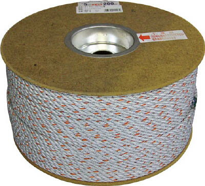 【商品詳細】●軽量で水に強く、強力でスレにも強いロープです。●荷役などでは、陸海問わず作業性に良いロープとして使用されています。●船舶、農園芸、各種作業など。●色:グレー●線径(mm):5●長さ(m):200●包装形態:ドラム巻●ポリプロピ...