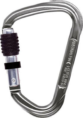 【商品詳細】●登山で使用される非常に頑丈なカラビナです。●メジャーアクシスで2.8kNの破断強度があります。●土建作業など●幅(mm):75●高さ(mm):115●色:シルバー●ロック:スクリューロック●EN12275＋EN362規格適合品...