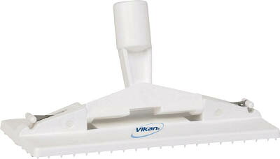 【商品詳細】●パッドをしっかり固定できるホルダーです。●Vikan社の全てのハンドルとジョイントできます。（ハンドル別売です）●首振り式で操作しやすく、床や壁などの清掃に。●色:ホワイト●幅×奥行×長さ(mm):230×95×120●耐熱温...
