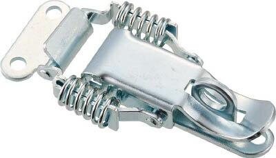 【商品詳細】●南京錠で施錠出来ます。●スプリングの作用で締め付けができます。●本体取付穴・受け穴寸法:5.2mm●鍵穴径:10mm●冷間圧延鋼板（SPCC）●表面処理:三価クロムメッキ仕上げ生産国：日本重量：192g【送料について】北海道、...