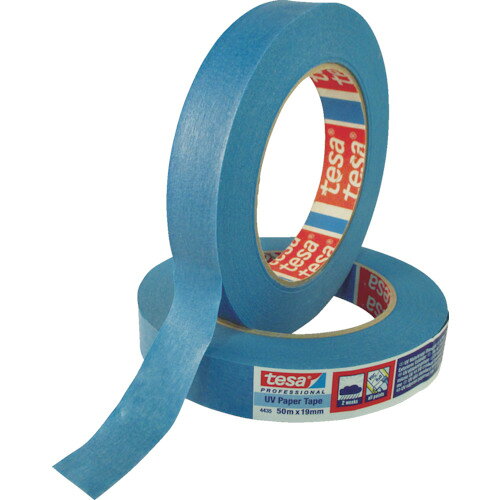 【商品詳細】●屋外で2週間放置後ものり残りしにくく、ゆるやかな曲面への接着性にも優れます。●建築外装・養生用。●色：青●幅(mm)：38●長さ(m)：50●厚さ(mm)：0.145●粘着力2.8N/10mm●引張強度：38N/10mm●基材...