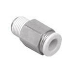 【商品詳細】●難燃性樹脂（UL-94規格V-0相当）標準+黄銅部ニッケルメッキ+ネジ部シール材標準塗布●片口ストレートチューブ+オネジ●適合チューブ外径D(mm):4●接続口径:R1/8●使用圧力範囲：−100kPa〜1.0MPa●流体温度...