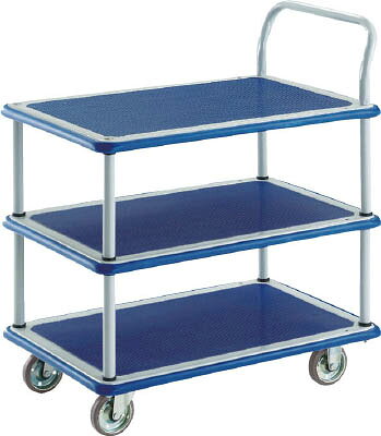 【商品詳細】●分けて整理しやすい3段式でピッキングに最適な台車です。●均等荷重(kg):150●長さ(mm):740●幅(mm):480●高さ(mm):145●ハンドル高さ(mm):860●キャスター径(mm):100●適合ストッパー:10...