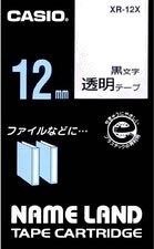 【商品説明】CASIO(カシオ)XR-12Xテープ幅(mm):12テープ色:透明テープ長さ(m):8エコマーク認定品【送料について】沖縄、離島は送料を頂きます。
