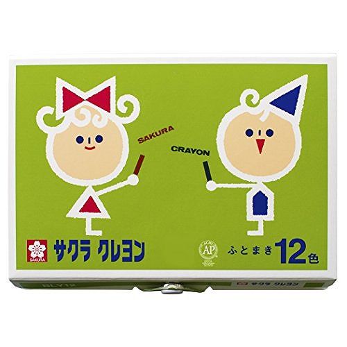 サクラ クレヨン太巻 BLY12JANコード：4901881180972【本体サイズ】106×140×15mm【12色】黄色・薄橙・茶色・赤・桃色・水色・黄緑・緑・青・灰色・黒・白【特長1】塗りやすさとなめらかさを強調した「やわらかめのクレ...
