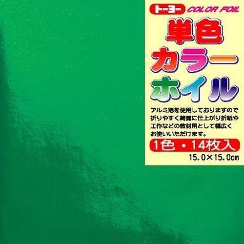 トーヨー 単色カラーホイル 15.0CM 066004 ミドリJANコード：4902031290558カラー：緑本体サイズ（約）：縦15.0×横15.0×厚0.2cm（15cm角）、パッケージサイズ（約）：縦15.0×横15.0×厚0.2c...