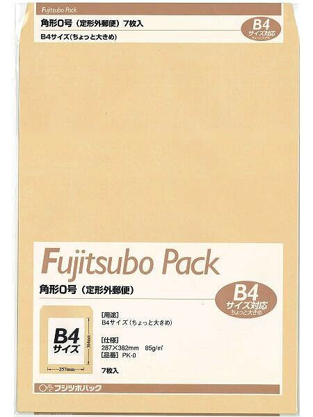 マルアイ 藤壺クラフトパック 角0 PK-0JANコード：490285003240729.5cm×42.6cm生産国:日本封筒サイズ:角形0号B4サイズ(ちょっと大きめ)に最適なクラフト封筒です。郵便枠印刷なし。角形0号(287×382mm...