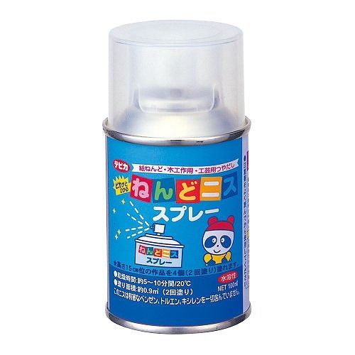 デビカねんどニススプレー091552JANコード：4904901915523φ5.2cmX高さ10.5cm●【商品説明】●「ねんどニススプレー100ml」は、手を汚さずに簡単にツヤ出しが出来るニススプレーです。●工作作品の仕上げに。●紙ねん...
