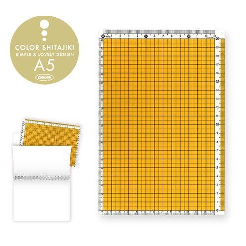 A5サイズ用カラー方眼下敷【イエロー】CPK-A5-YJANコード：4963346114809品番：CPK-A5-Y線やグラフを書く時に便利な5mm方眼タイプのカラー下敷。全ての辺に目盛りがあり、定規としての機能も備えています。表面は光沢ク...