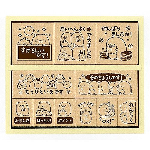 ビバリーすみっコぐらしスタンプ木製ごほうびスタンプSDH-096JANコード：4977524126638すみっコぐらしのかわいいスタンプが11個も入ったセット。3種類のサイズです。側面にプリント入りの木製収納BOXに入ったスタンプ。持ってい...